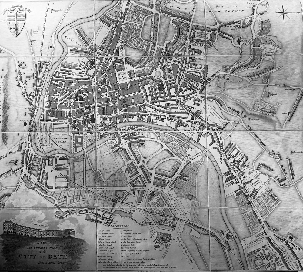 Old Maps of Bath Somerset