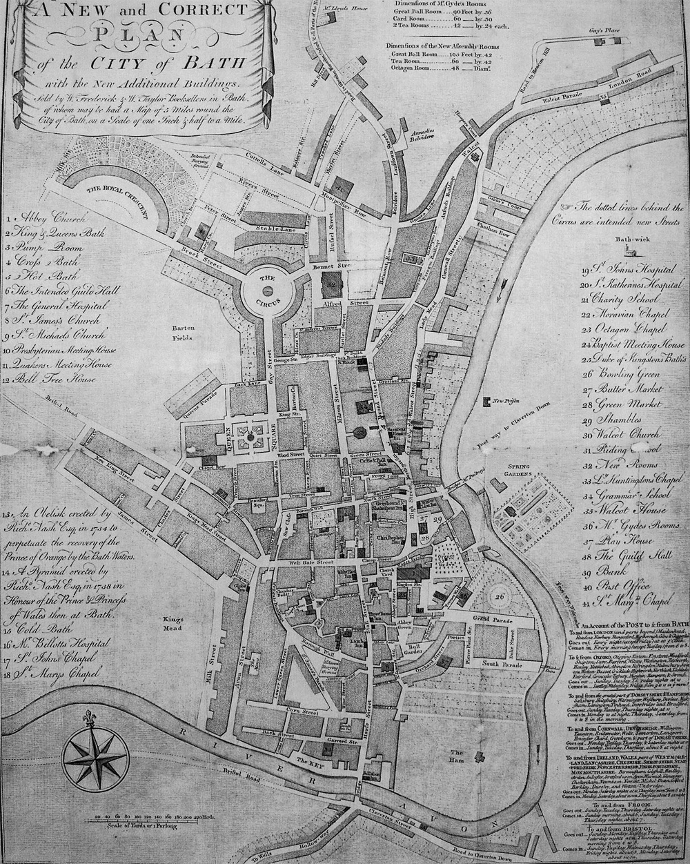 Old Maps of Bath Somerset